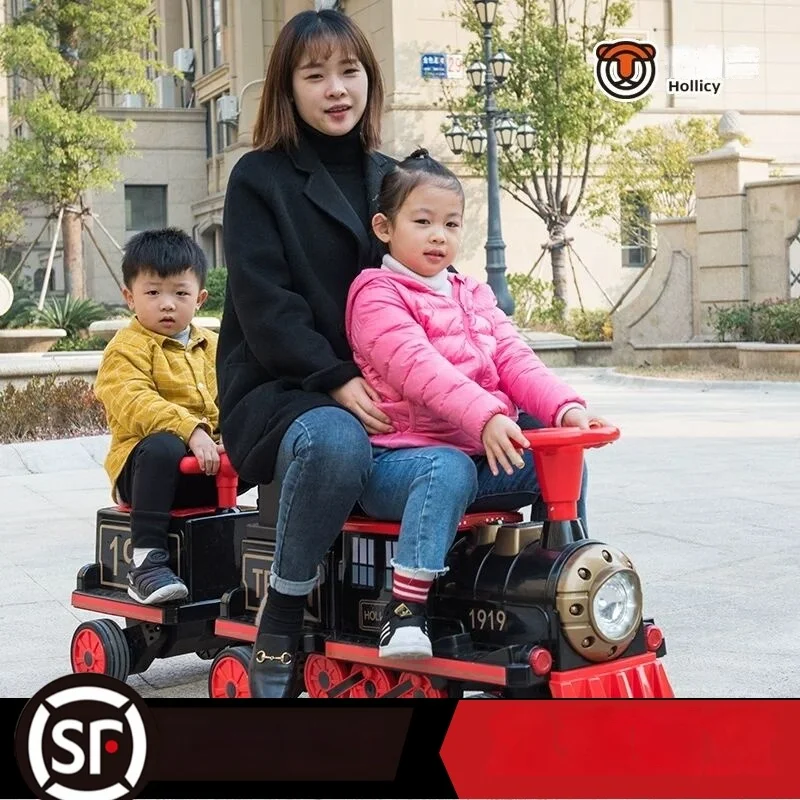 Children's Train Portable Parent-Child Car Four-Wheel Male and Female ...