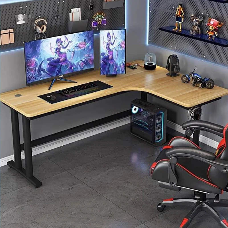 Modern-Corner-Computer-Desks-Bookshelf-Integrated-Home-Writing-Desk ...