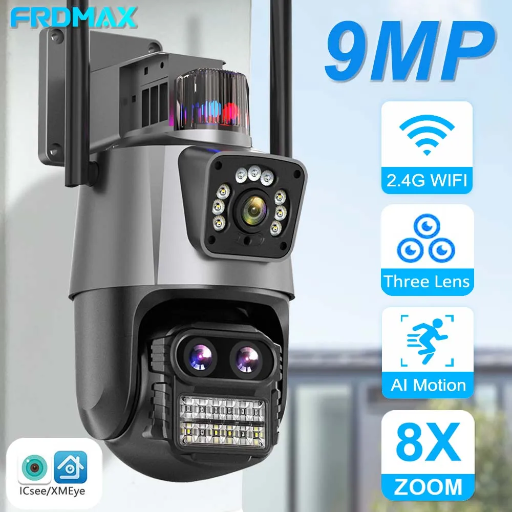 FRDMAX-9MP-WiFi-Camera-Outdoor-Wireless-Security-Camera-8X-Zoom-Three ...