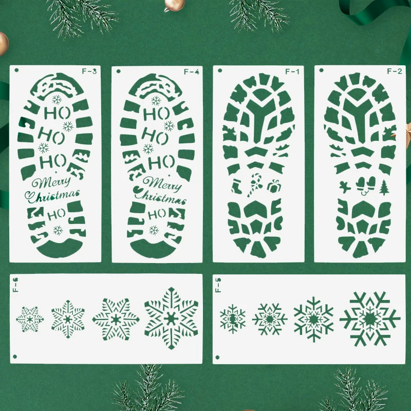 Christmas-Footprint-Snowflake-Stencil-Footprint-Painting-Template ...