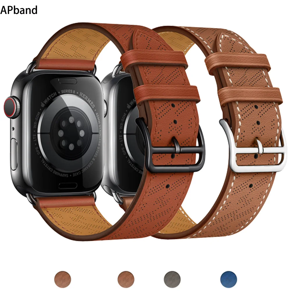 Single-Tour-Swift-Leather-strap-For-Apple-watch-band-44mm-49mm-45mm ...