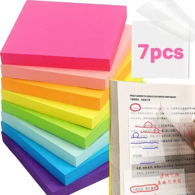 7/5/3/1pcs Transparent Notes Clear Sticky Clear See Through Posted It ...