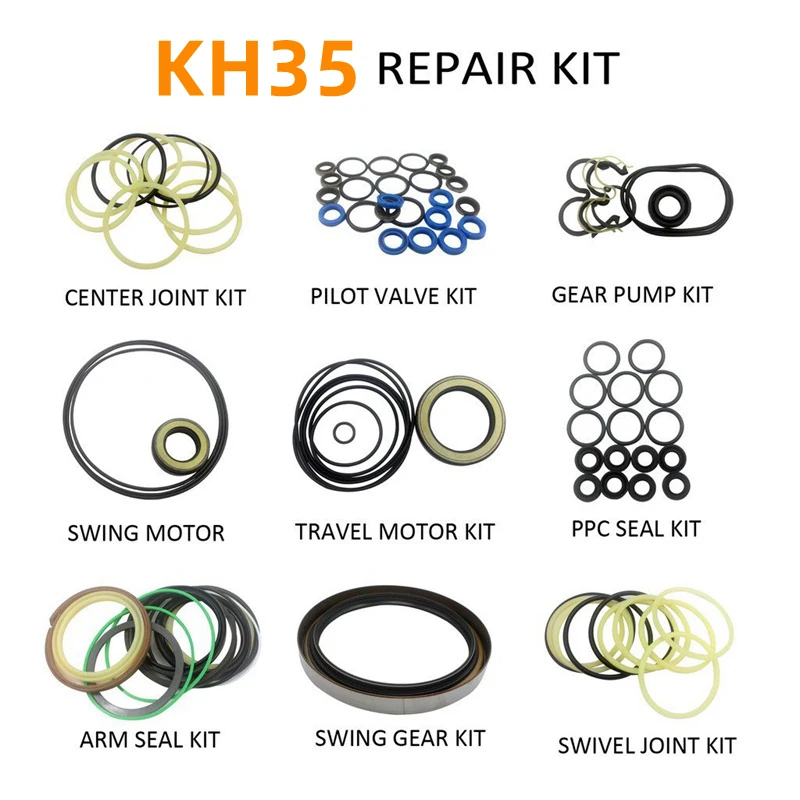 For-kubota-KH35-Seal-Repair-Service-Kit-Excavator-Oil-Seals-3-month ...