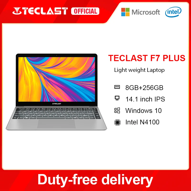 Teclast F7 Plus 14.1" Laptop 1920 X 1080 Fhd 8gb Ram 256gb Ssd Intel ...