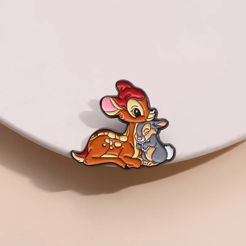 Disney-Cartoon-Movie-Bambi-Thumper-Enamel-Pins-Cute-Deer-and-Rabbit ...