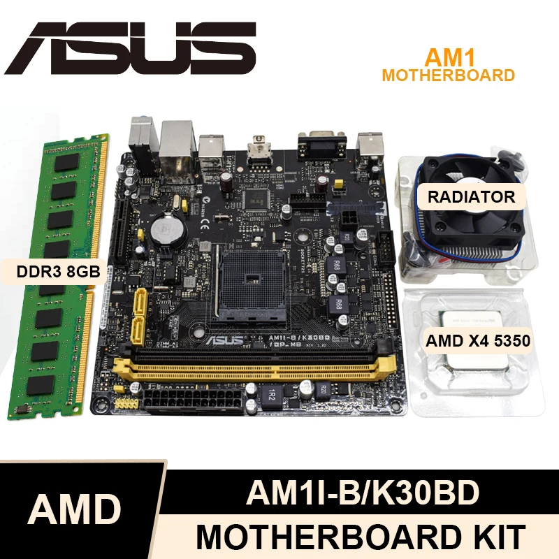ASUS 마더 보드 키트, AMD X4 5350 + DDR3 8G Mini itx 마더 보드, AMD A75 칩셋 마더 보드 ...
