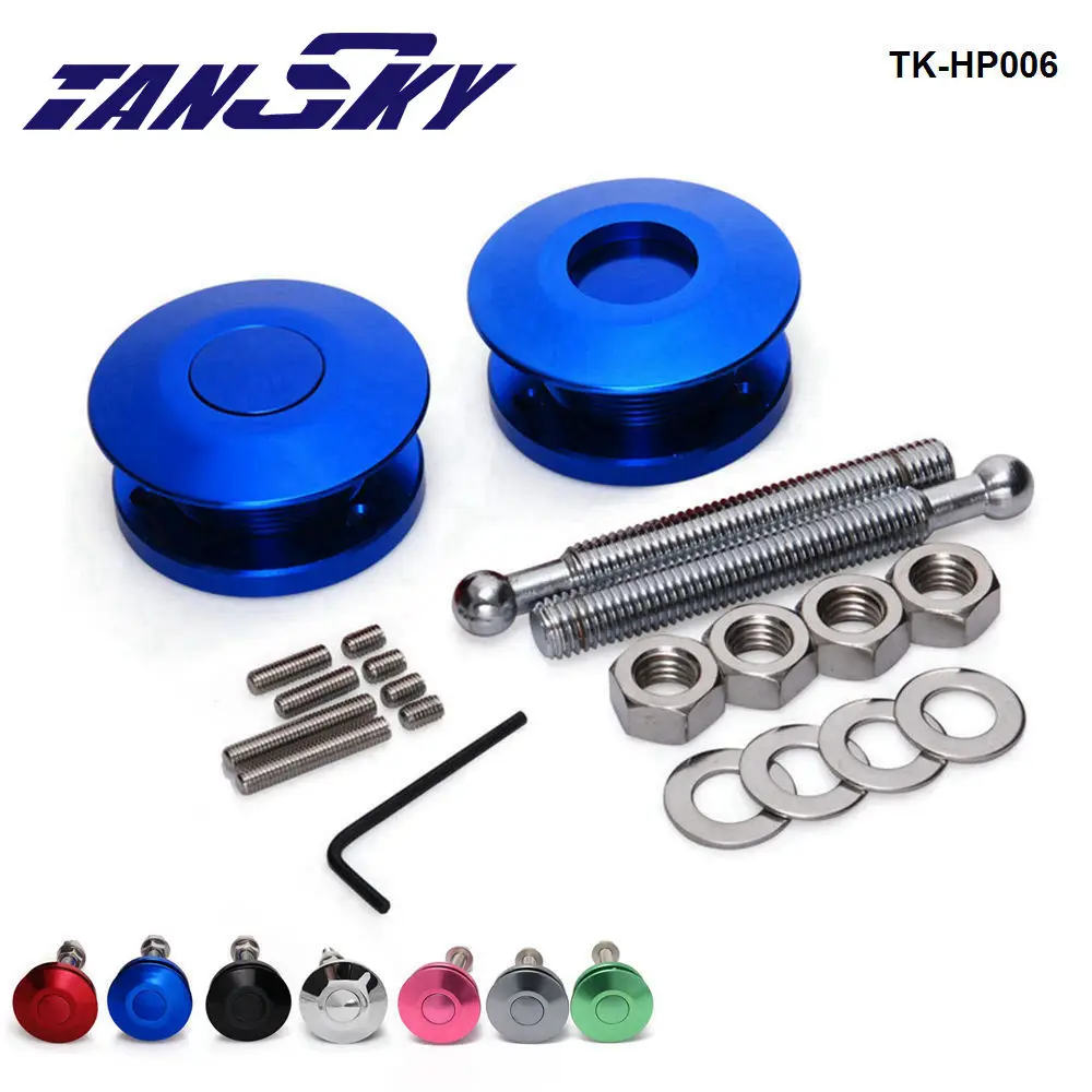 Epman Sport Universal Push Button Billet Hood Pins Lock Clip Kit Car ...