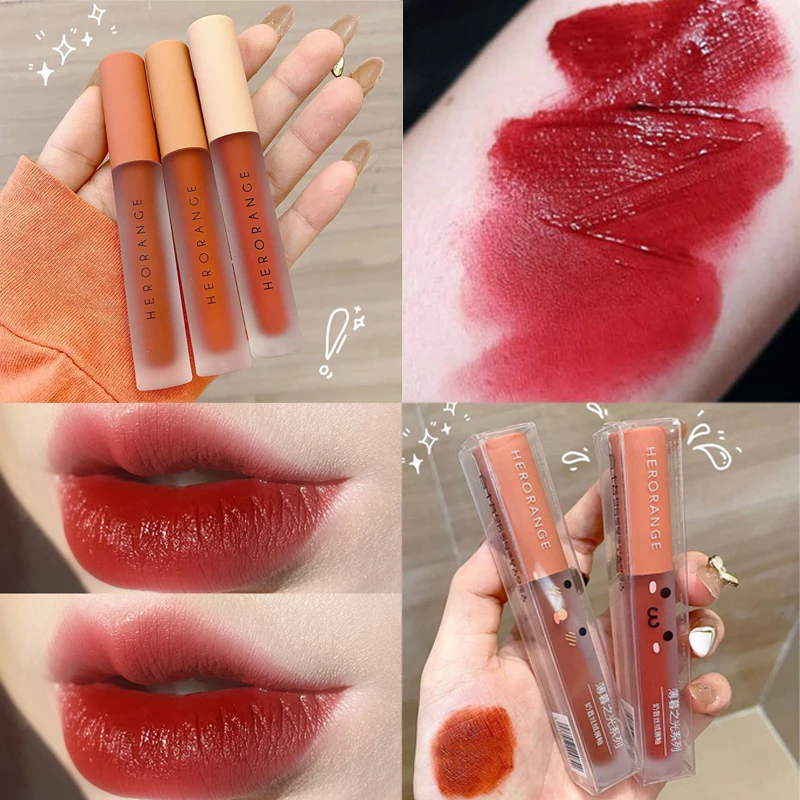 6 Colors Matte Lipstick Waterproof Long Lasting Red Velvet Lipstick Non ...