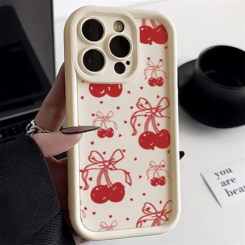 Sweet Phone Case Cherry Funda For iphone 11 Case iphone 14 Pro 13 12 16 ...