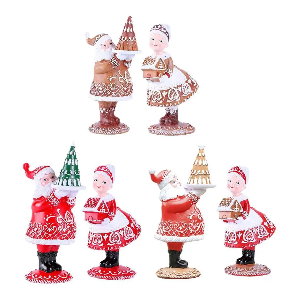 Hars-Peperkoek-Kerst-Decor-Santa-En-Mrs-Santa-Kerst-Beeldjes-Vintage ...