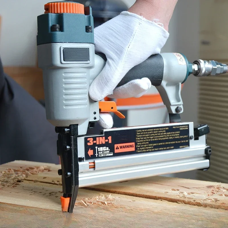 Three-in-One-Pneumatic-Nail-Gun-Carpenter-F50-Straight-Nail-Gun-Steel ...