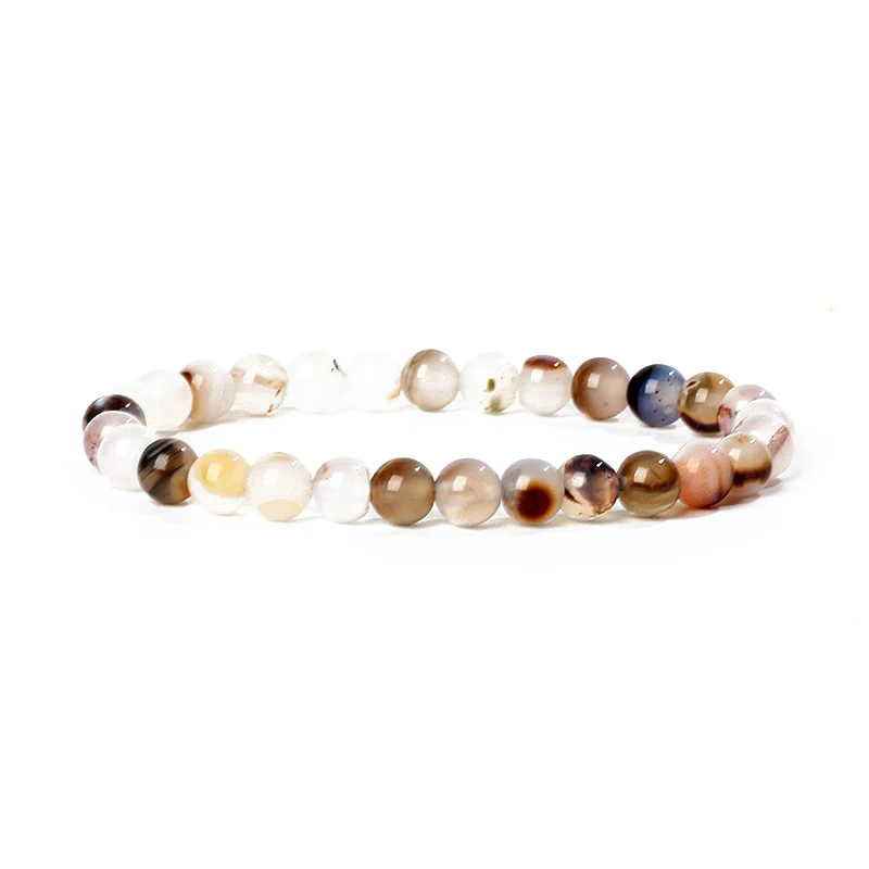 Mini Bracelets de perles naturelles 6mm pour femmes et hommes Agates ...