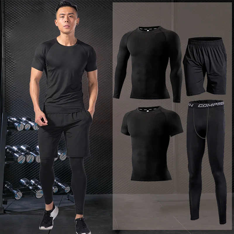Men-s-Compression-Sportswear-Suits-Gym-Tight-Training-Clothing-Workout ...