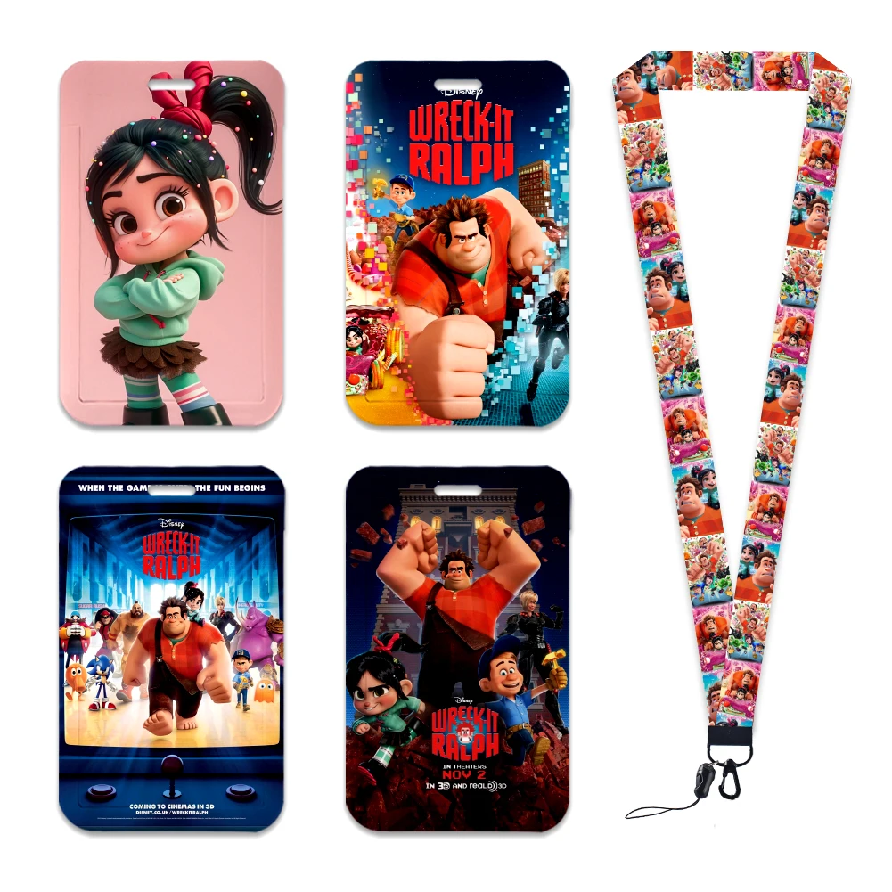 W-Disney-Wreck-It-Ralph-Cute-ID-Badge-Holder-Lanyard-Vanellope-Cartoon ...