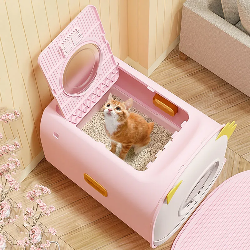 Cleaning-Japanese-Cat-Toilet-Scratching-Post-Basket-Portable-Cute ...