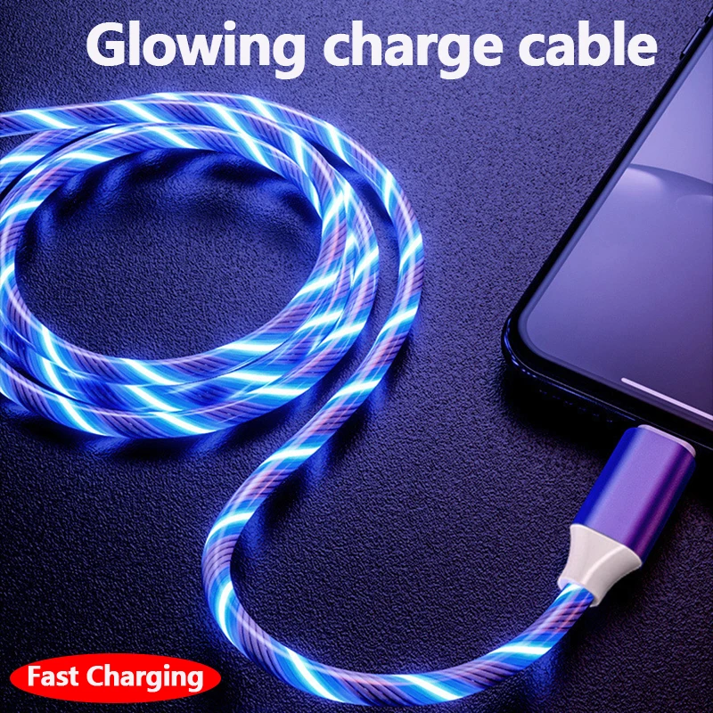 Glowing-LED-Light-Charger-Cable-USB-Type-C-Cable-Fast-Charging-For ...