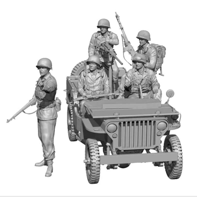 1-35-Scale-Resin-Figure-Model-Assembly-Kit-US-Infantry-and-Military ...
