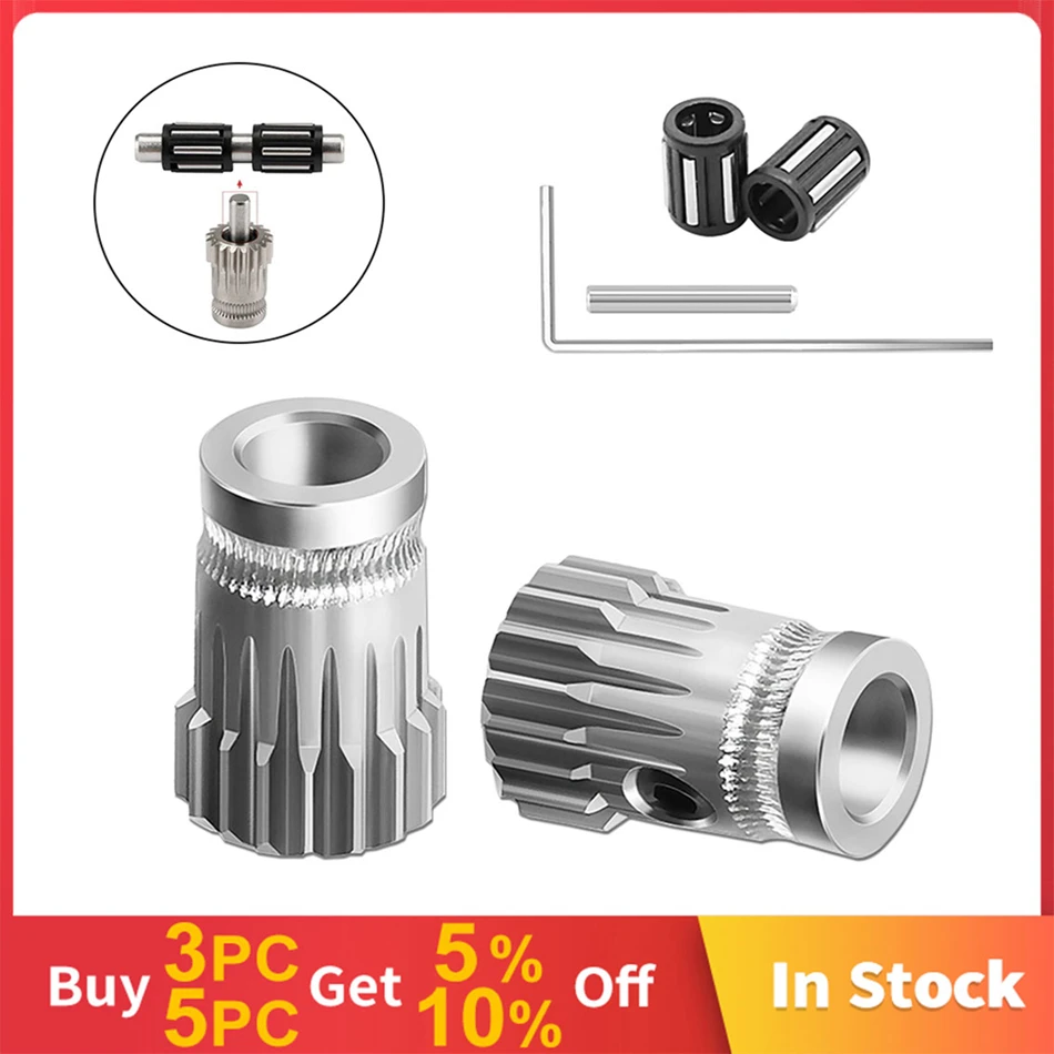 Drivegear Kit Dual Drive Gear All-metal Upgrade Extruder Gear For BMG ...