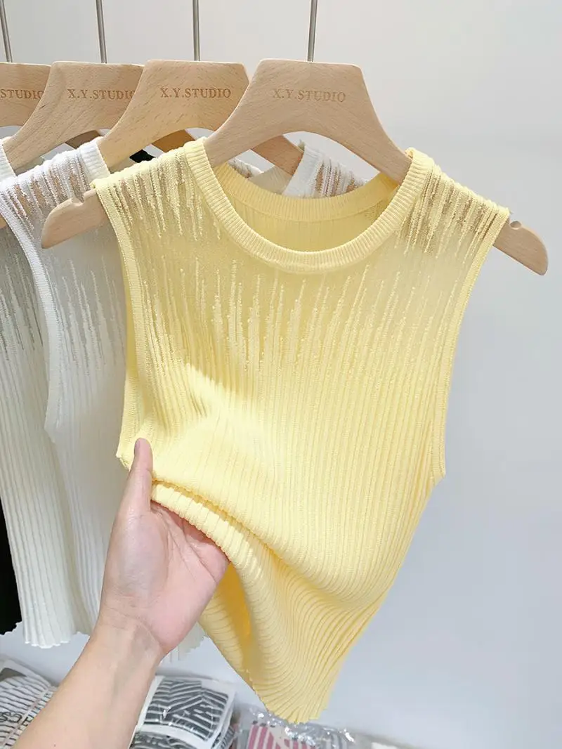Mesh-Small-Camisole-Women-s-Inner-Hollow-Out-Undershirt-Sleeveless ...