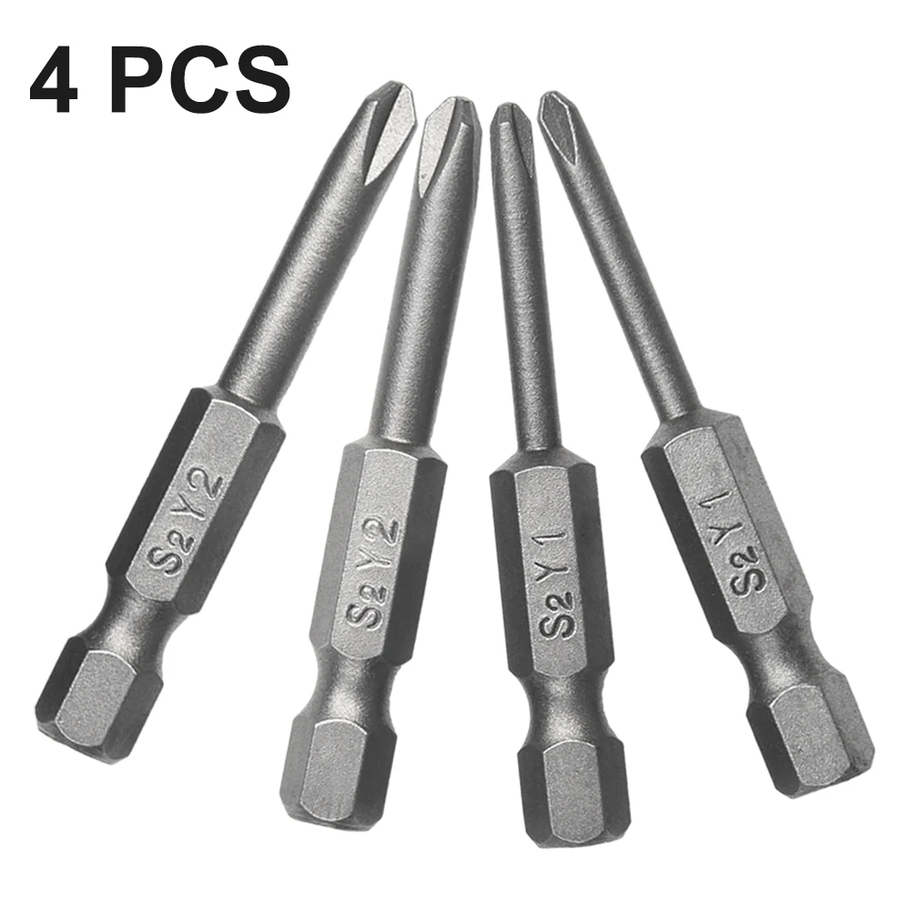 4pcs-50mm-Y1-Y2-Head-Hex-Shank-Magnetic-Tri-wing-Screwdriver-Bar-Bits ...