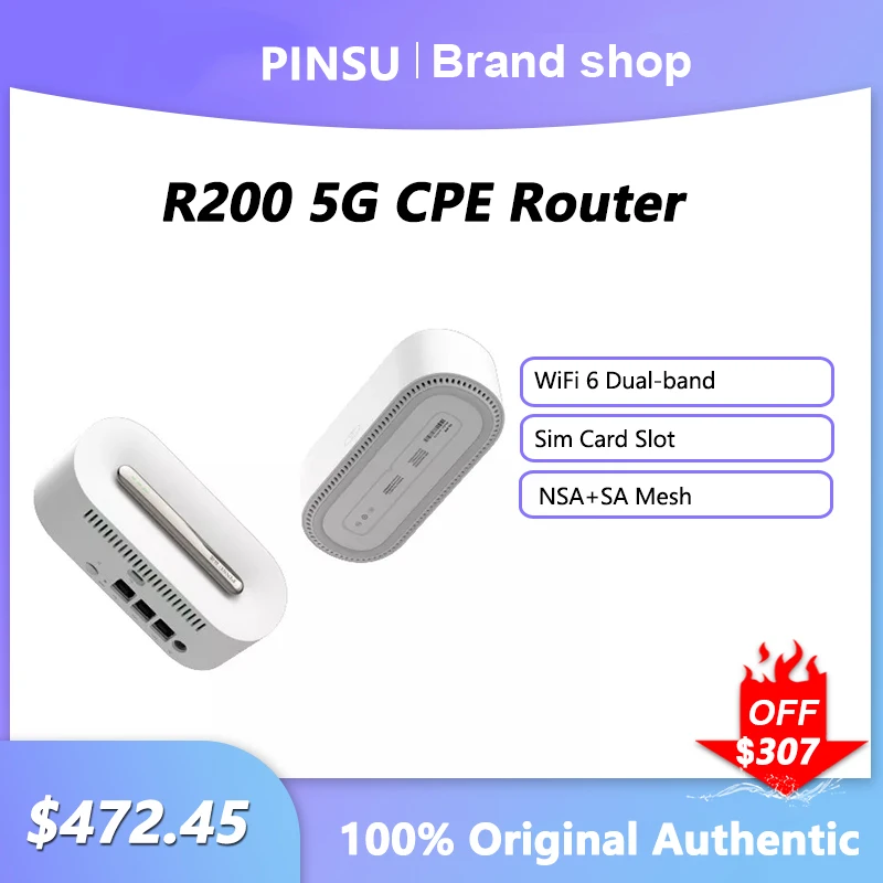 Original-PINSU-R200-Wifi-Repeater-5G-CPE-Router-NSA-SA-Mesh-1800Mbps ...