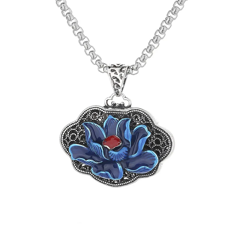925-Sterling-Silver-lotus-Necklaces-Pendants-For-Women-High-Quality ...