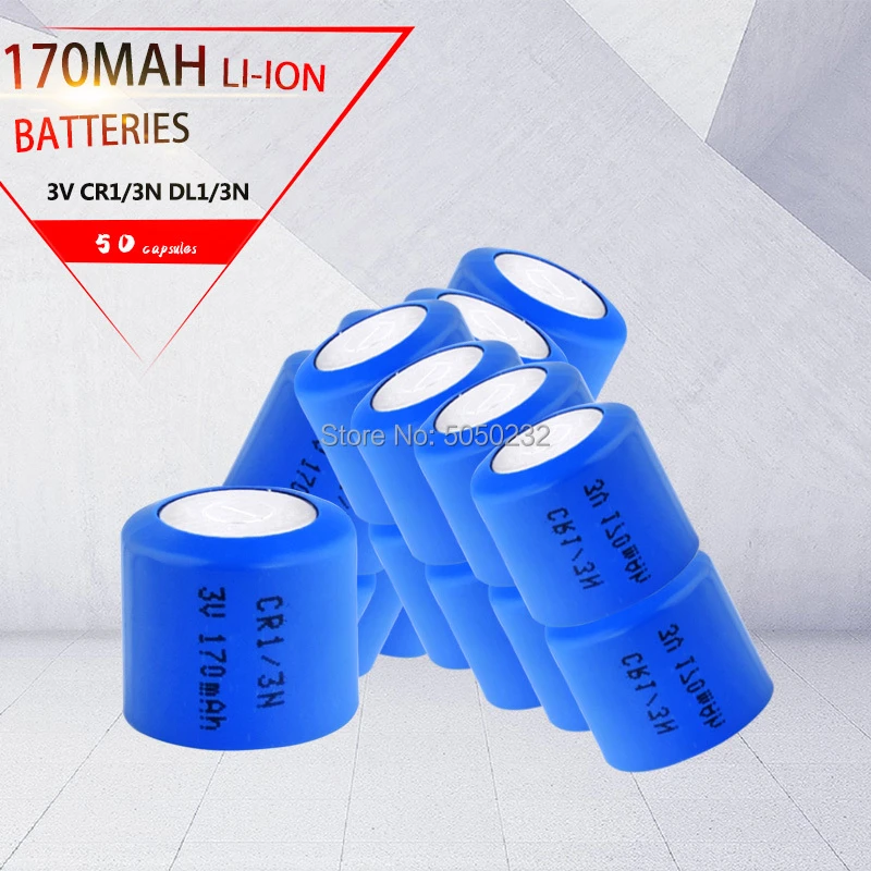 50pcs Cr1/3n 3v 170mah Lithium Battery Dl1/3n Cr1/3 1/3n Cr13n Cr13 13n ...
