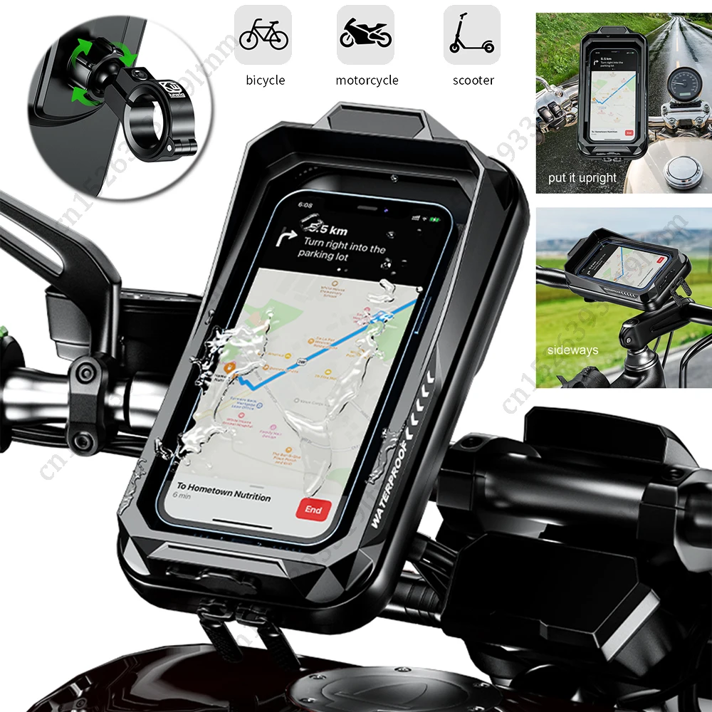Waterproof-Motorcycle-Bicycle-Phone-Holder-Universal-GPS-Bracket ...
