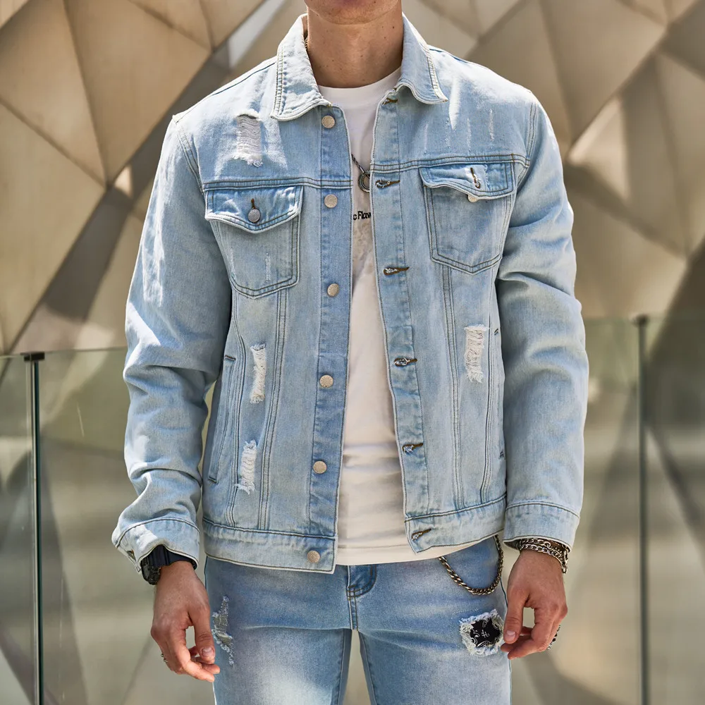 Ripped-Distressed-Stylish-Men-Slim-Denim-Jacket-Coat-High-Street-Male ...