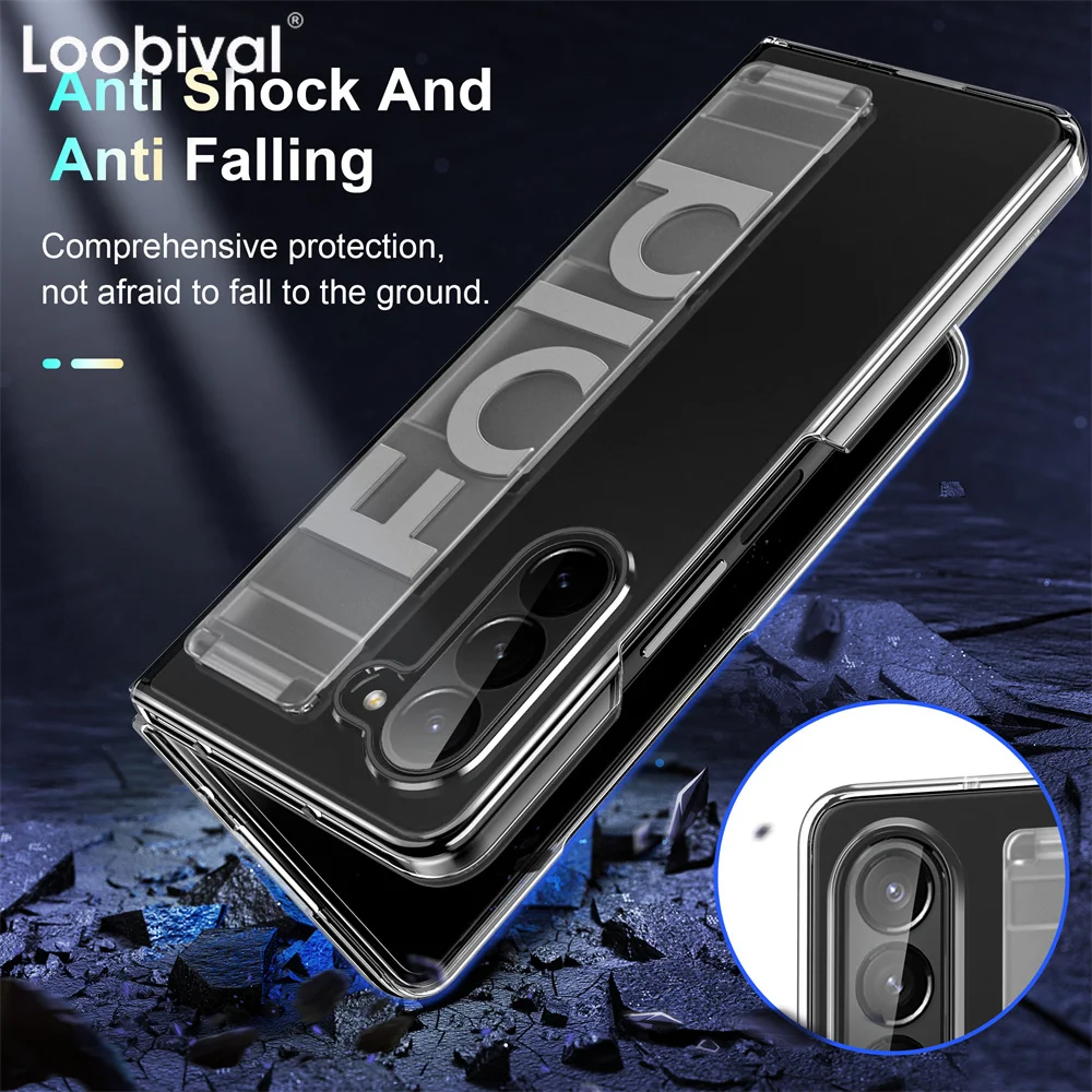 Silicone-Elastic-Wrist-Strap-Phone-Case-for-Samsung-Z-Fold-5-Galaxy-Z ...