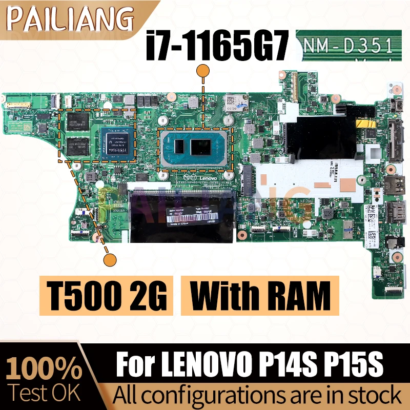 NM-D351-For-LEN0V0-P14S-P15S-Notebook-Mainboard-5B21C15824-SRK01-i7 ...