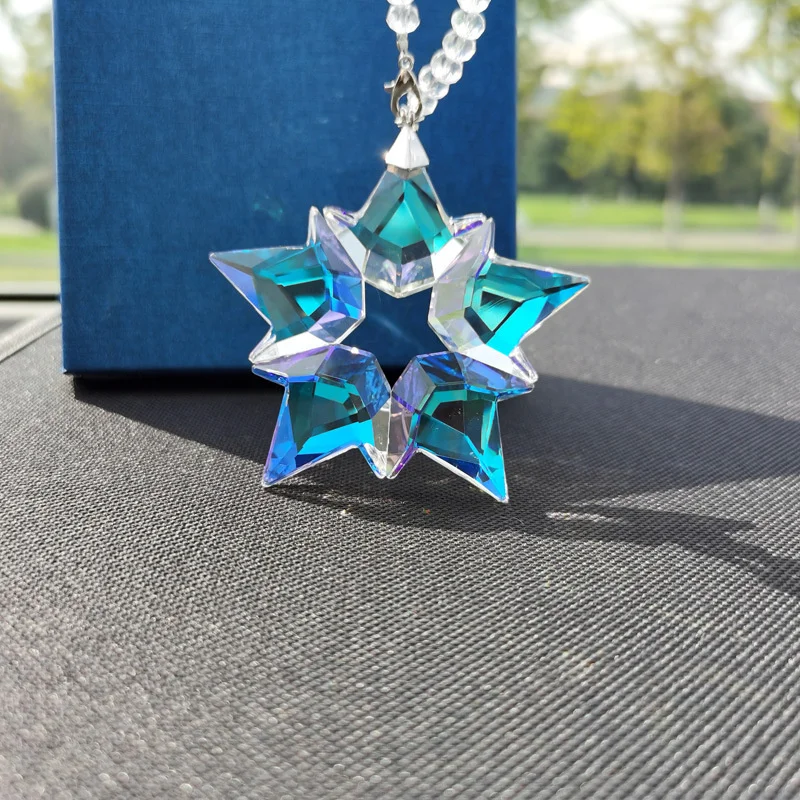 Snowflake Car Pendant Crystal Creative Car Decoration Car Interior ...