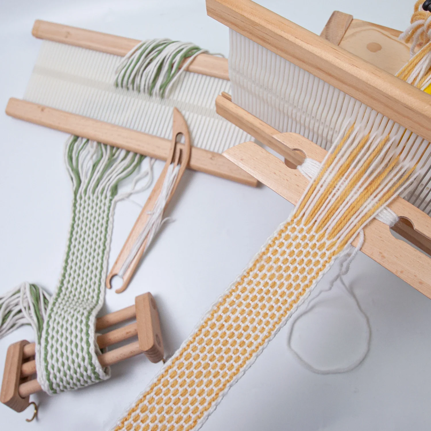 Wooden-Beveled-Inkle-Weaving-Shuttle-Kit-Handcrafted-Knitting-Weaving ...