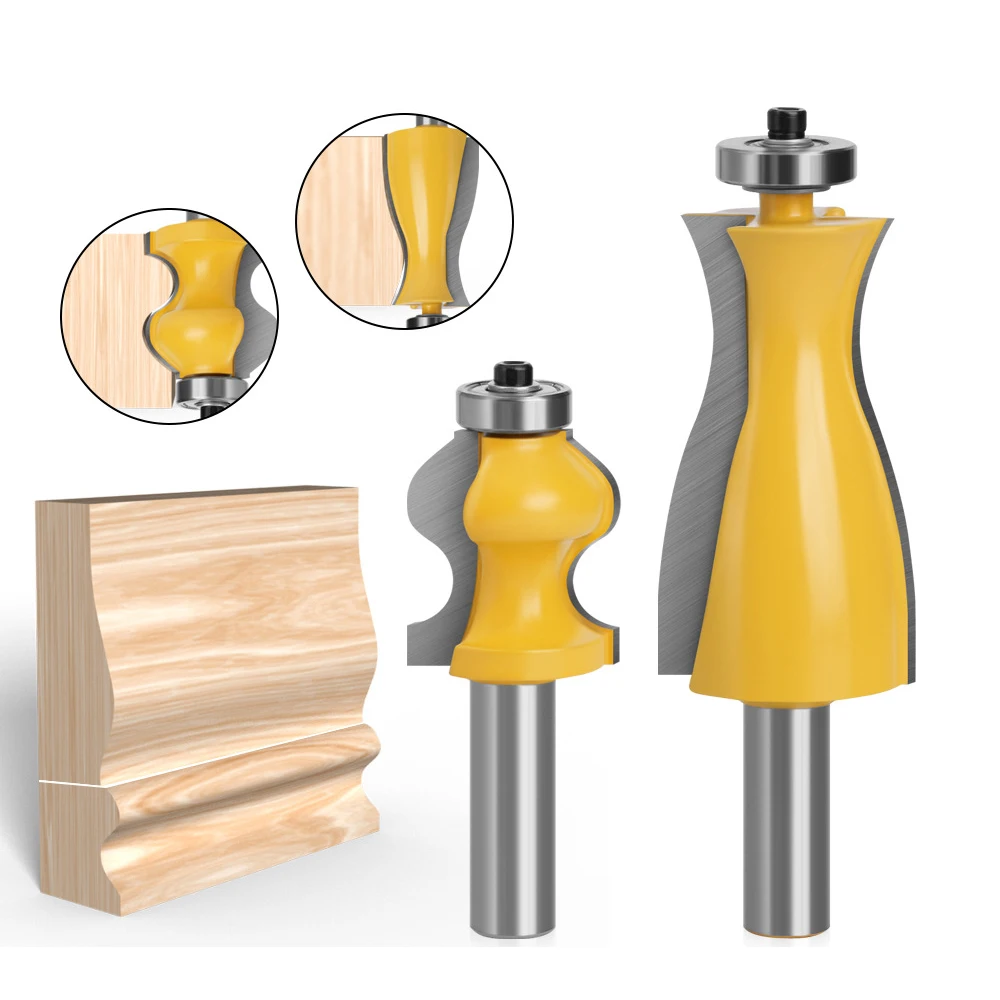 12mm-Shank-Molding-Router-Bit-Set-with-Top-Bearing-Diameter-28-6-34-9mm ...