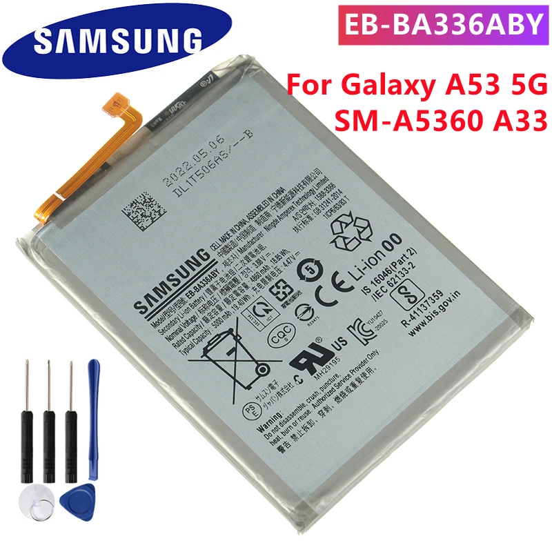 EB-BA336ABY Samsung Original Battery For Galaxy A53 SM-A5360 A5360 A33 ...