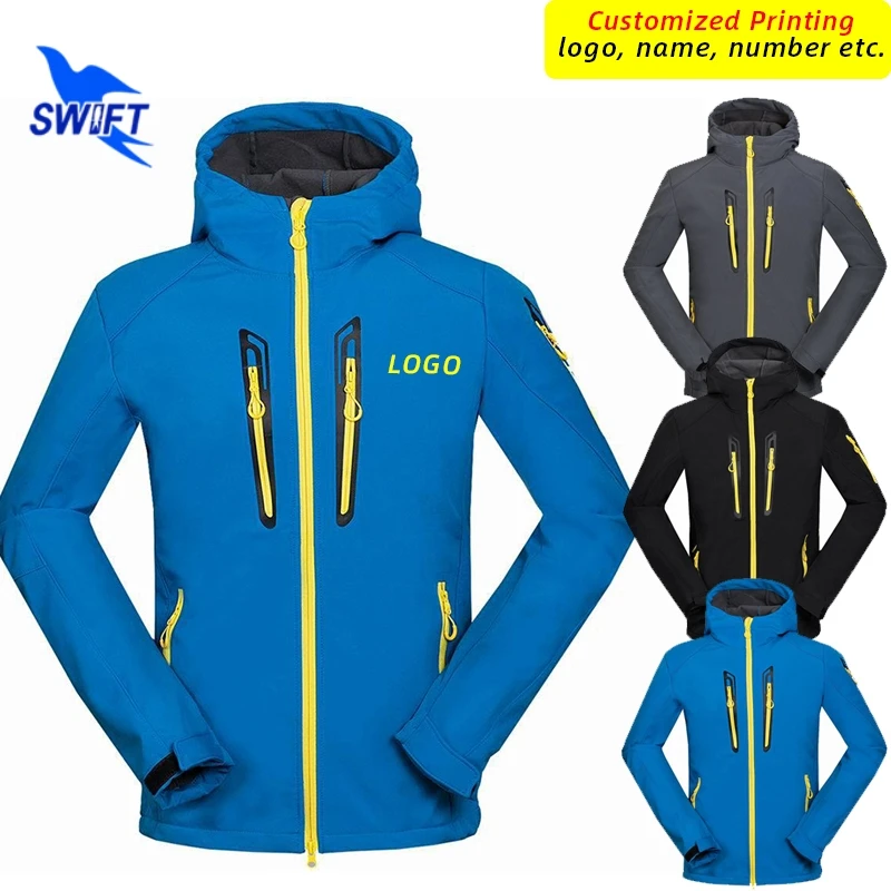 Customize LOGO Waterproof Windproof Hiking Clothing Warm Fleece Winter ...