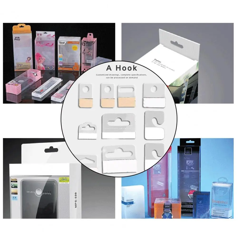100pcs-PVC-Slot-Hole-Adhesive-Hang-Tabs-Tags-Hook-Merchandise-Package ...