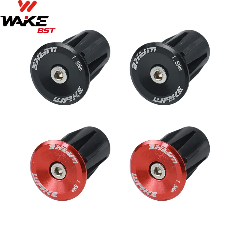 WAKE-2-Pair-Bike-Handlebar-End-Plugs-Aluminum-Alloy-Mountain-Road ...