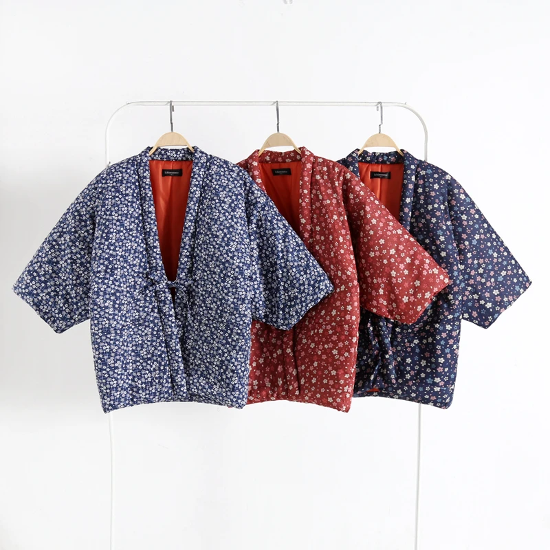 Autumn Winter Hanten Jacket for Women Japanese Kimono Lounger Homewear ...