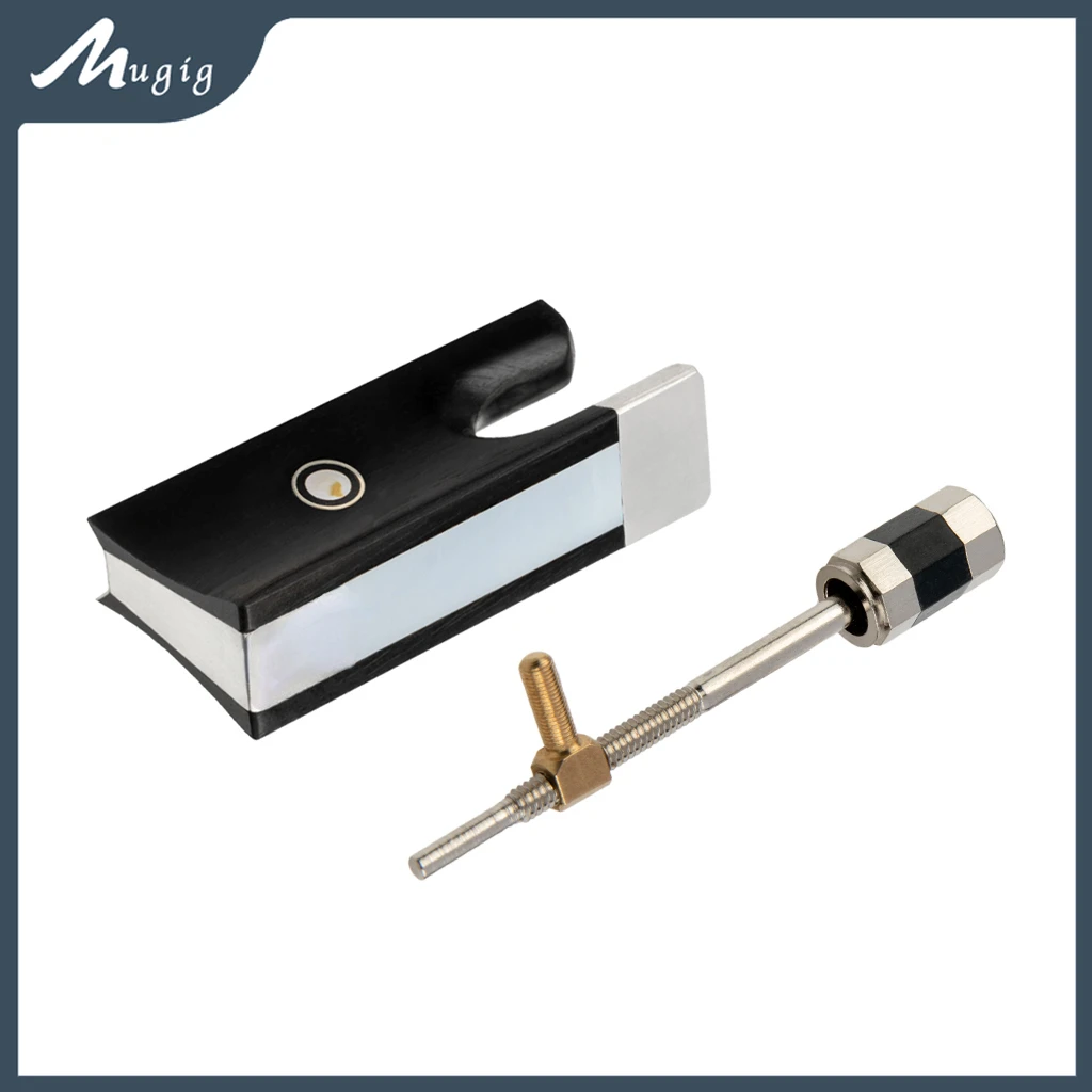 Advanced Nick-Silver Mounted Violin Bow Ebony Frog For 4/4 Size Fiddle ...