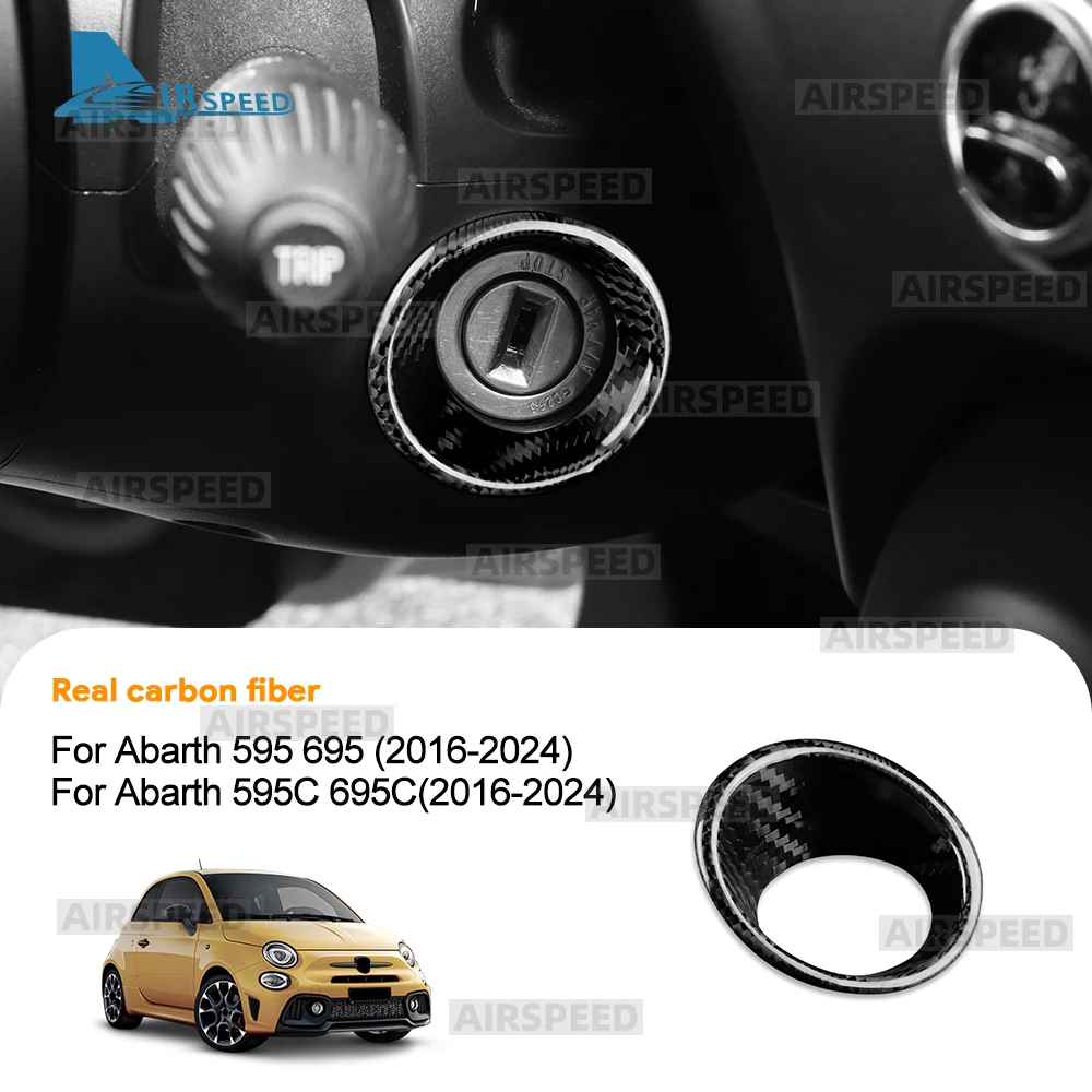 Real Dry Hard Carbon Fiber Sticker For Abarth 595 595C 695 695C 2016 ...