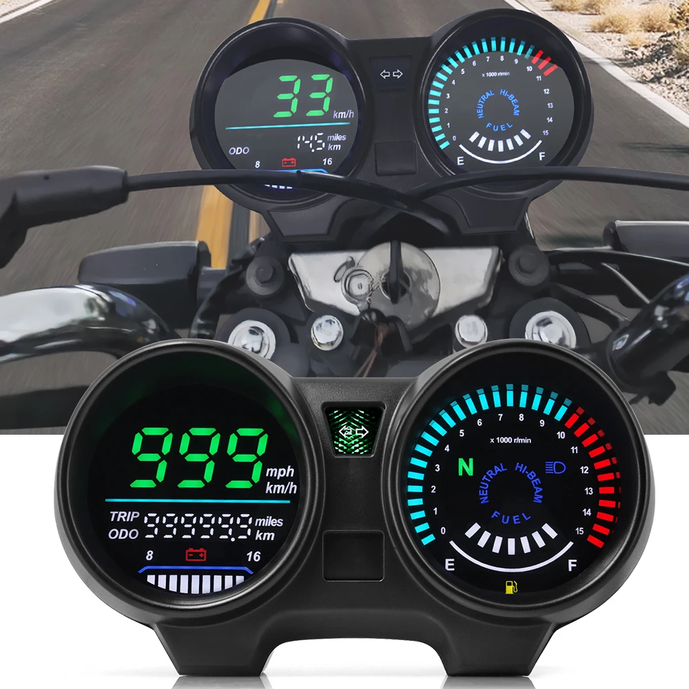 Panel de velocímetro electrónico Led Digital para motocicleta, Panel ...
