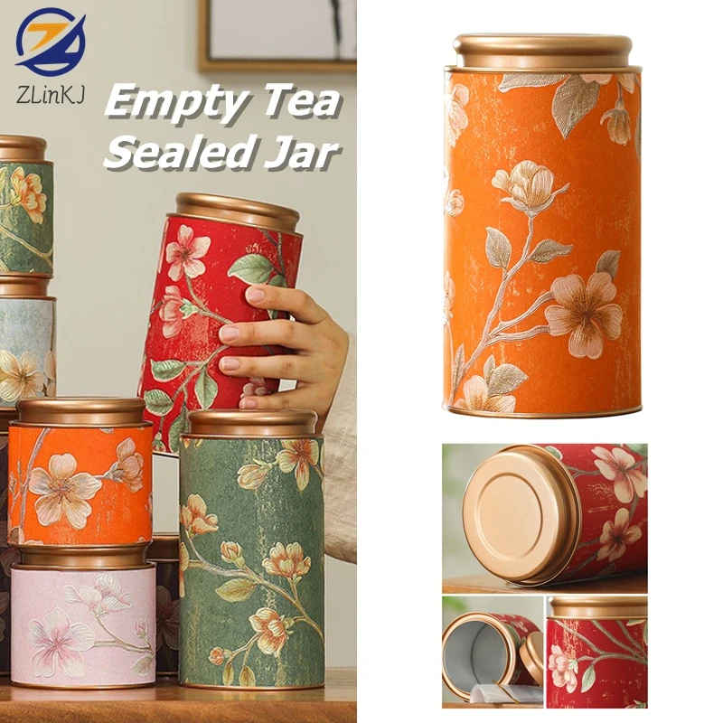 Portable Tea Gift Packaging Box Household Flower Pattern Small Empty ...