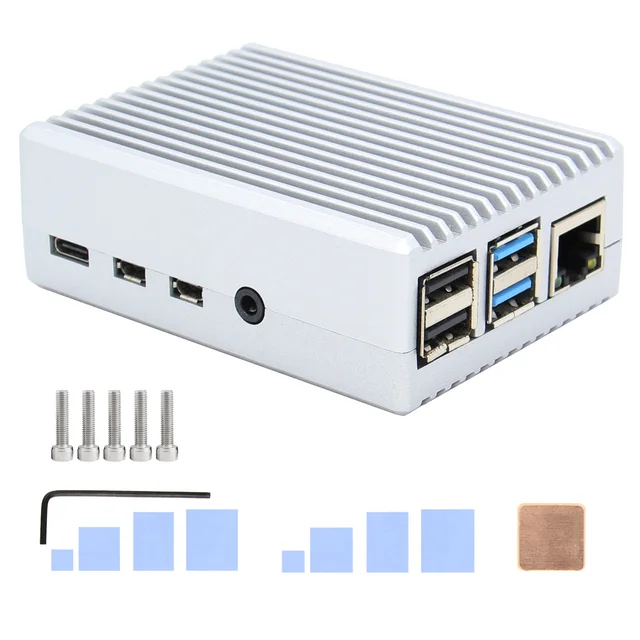 Geekworm Raspberry Pi 4 Case with Copper Heatsink, Heavy-duty Aluminum ...