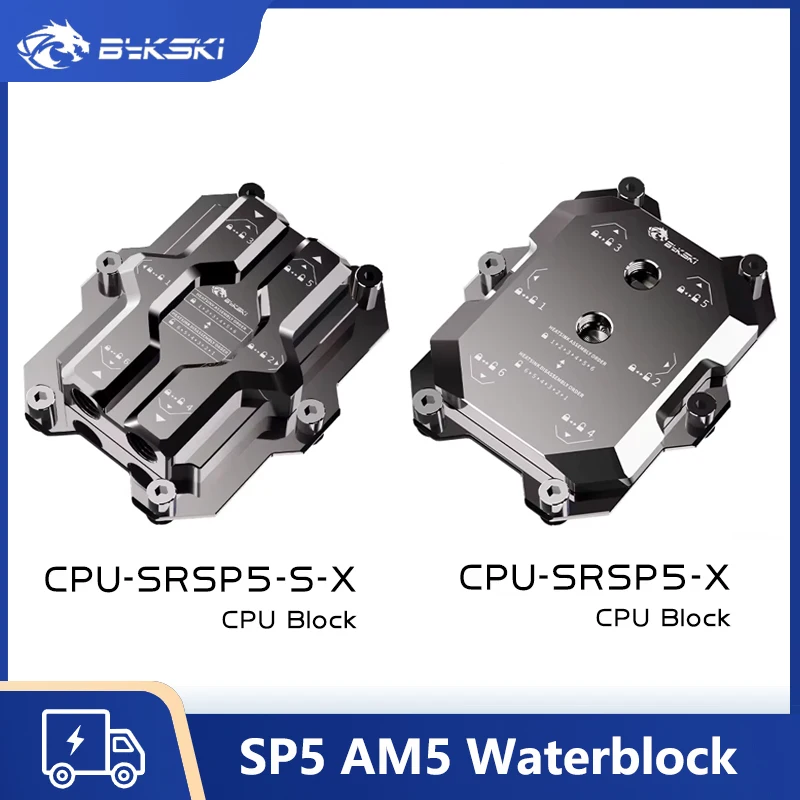 Bykski AM5 Waterblock For AMD SP5 Server AI Cloud Computing Liquid ...
