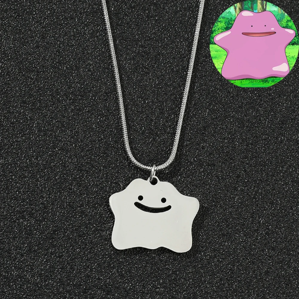 Kawaii-Silver-Colour-Ditto-Pendant-Necklace-Cartoon-Anime-Pok-mon ...