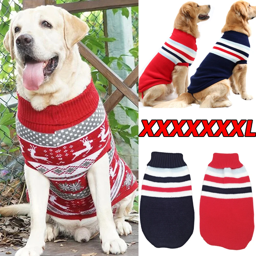 Dog-Sweater-Knit-Big-Dog-Sweater-Christmas-Pet-Turtleneck-Doggy ...