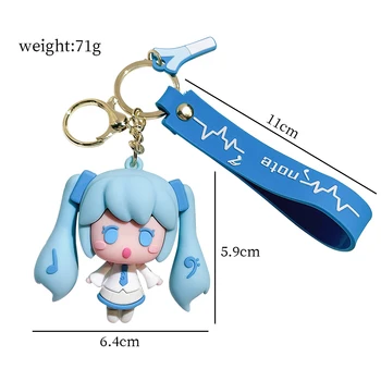 Hatsune Miku Keychain Anime Figure 6Cm Pvc Key Chain Ornaments Gifts ...
