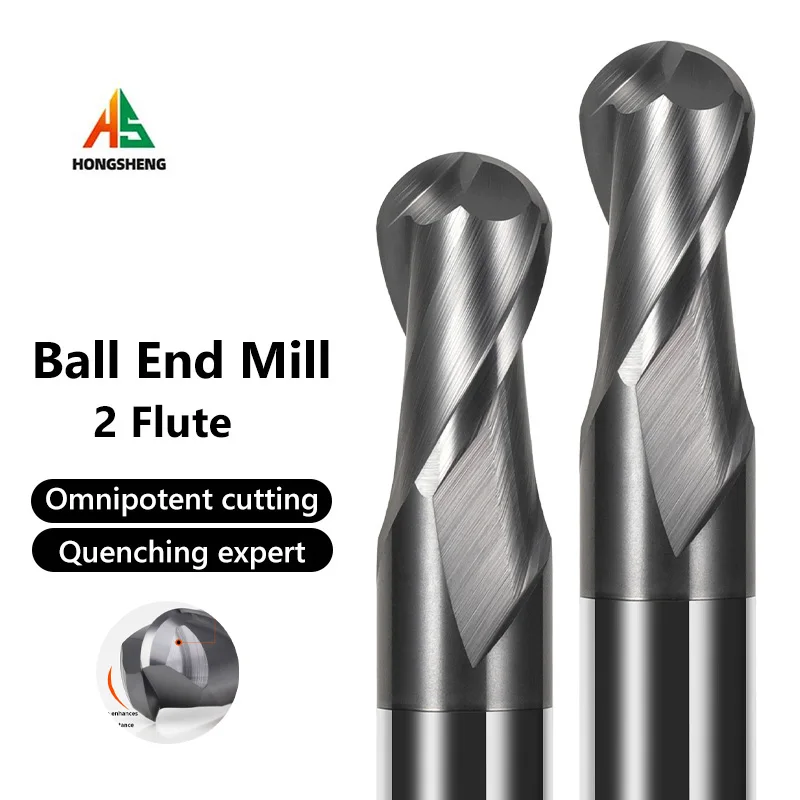 HRC70-Ball-Nose-End-Mill-2-Flute-Tungsten-Carbide-Cutter-CNC-Router-Bit ...