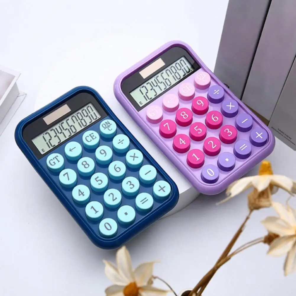 Desktop-Calculator-Solar-Powered-Battery-Operated-10-Digits-Round ...